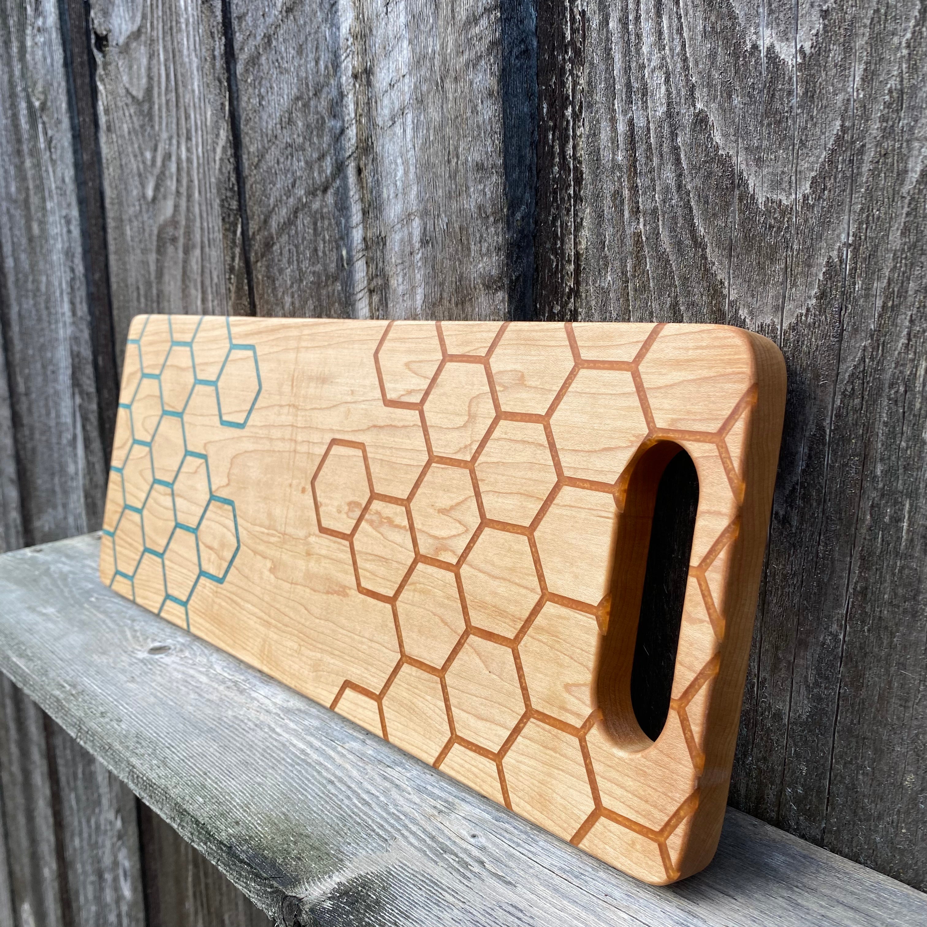 Hexagon Grid Epoxy Serving Board – Hilltop Wood & Resin